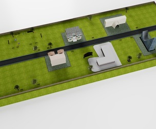 Paphos city Cyprus 3d model 30km