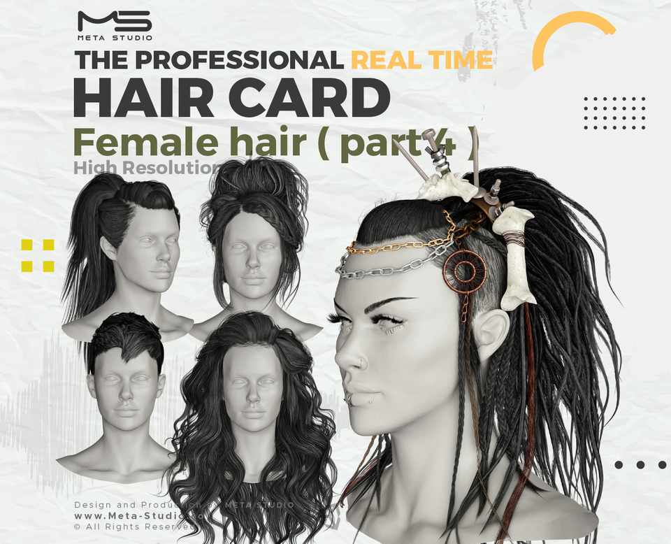 Female Hair Part 4 - Realtime Hair card