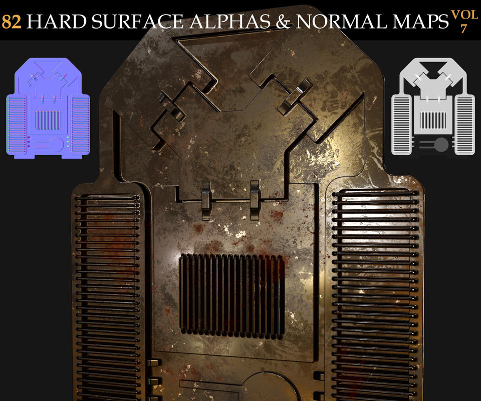 82 HARD SURFACE ALPHAS & NORMAL MAPS-VOL 7