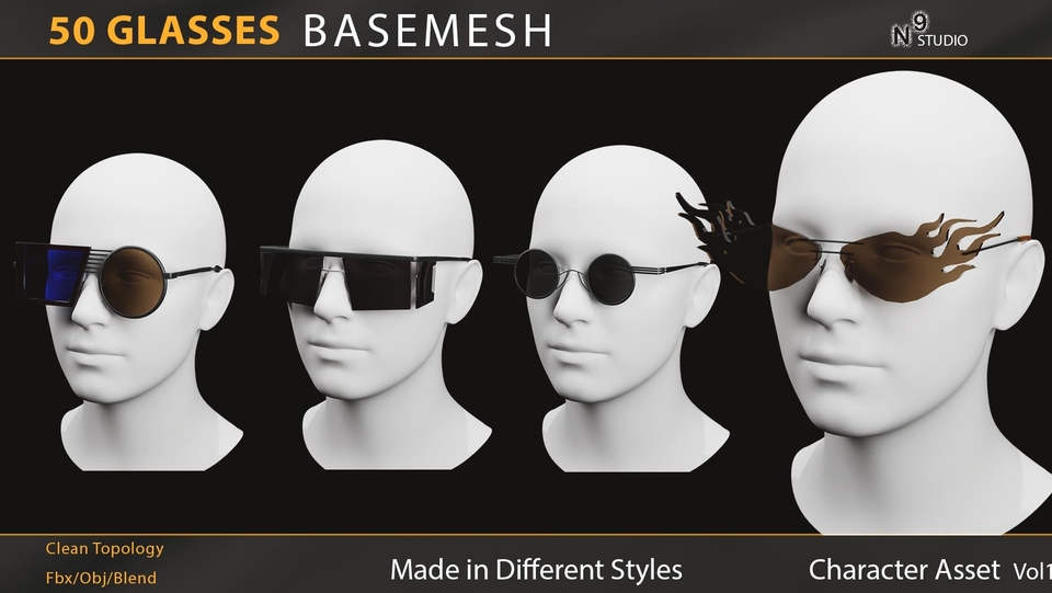 50 Glasses Base mesh