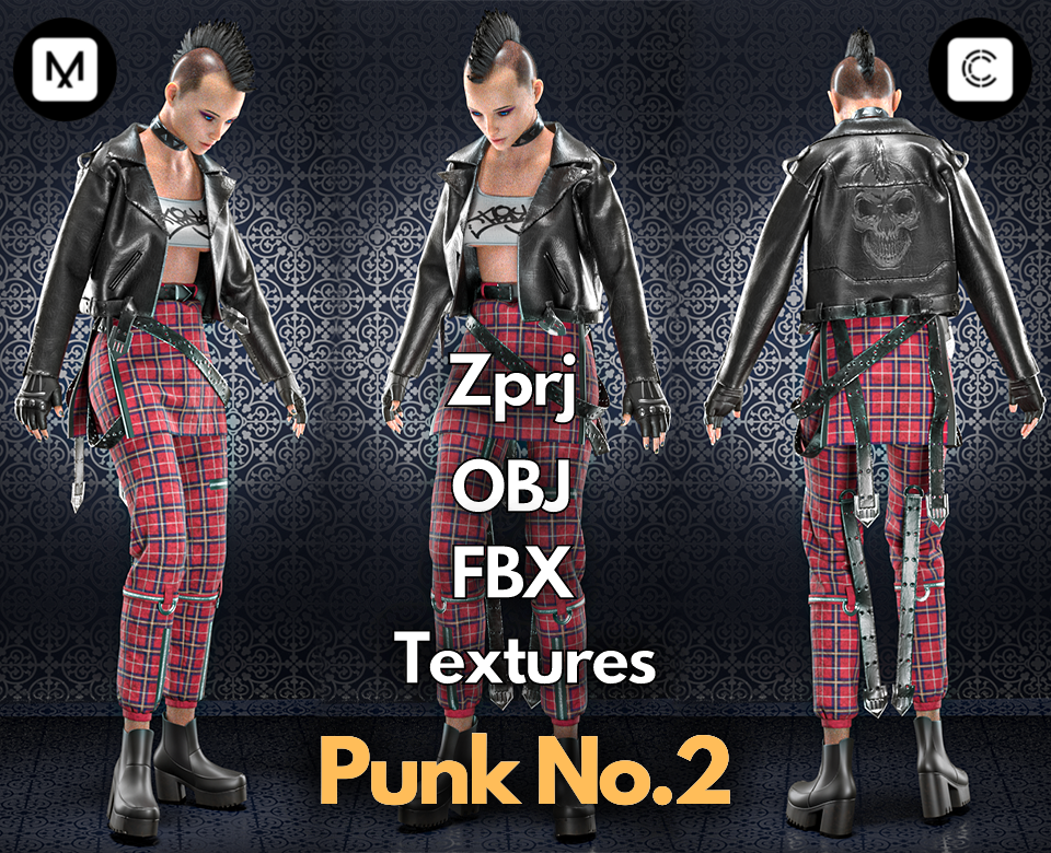 Punk No.2 : Marvelous Designer + Clo3d