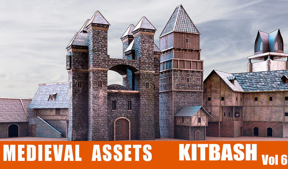 KITBASH: Medieval Assets+Textures Vol 6