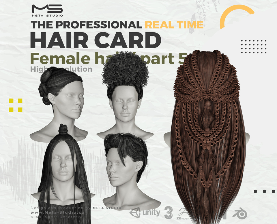 Female Hair Part 5 - Realtime Hair card
