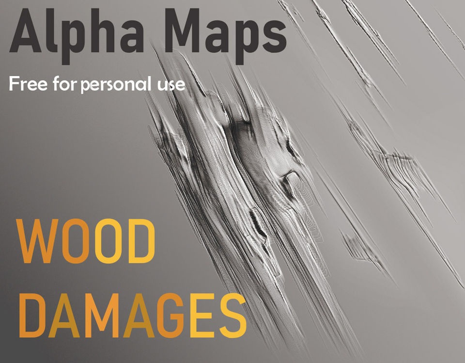 Three Alpha Maps for Wooden Damages