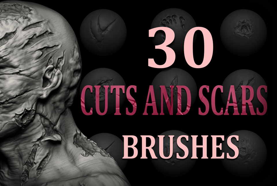 Cuts and Scars Brush + Alphas