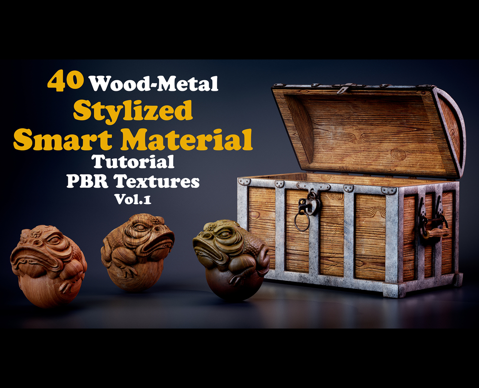 40 Stylized Wood-Metal Smart Material +Tutorial