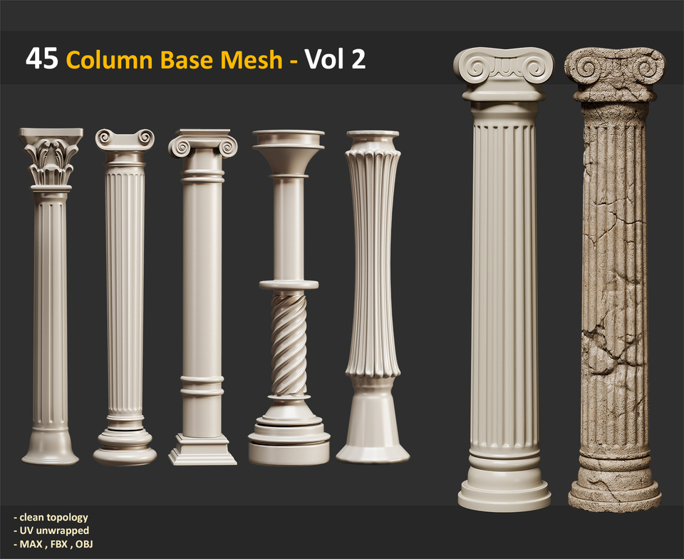45 Column Base Mesh - Vol 2