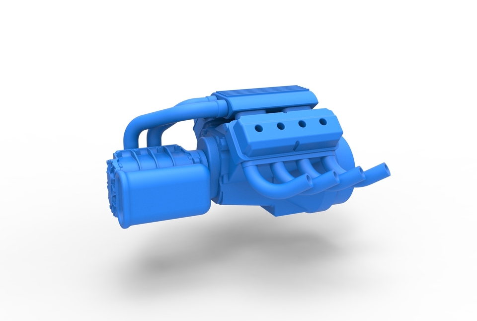 Engine V8 with Potvin Supercharger 1:25