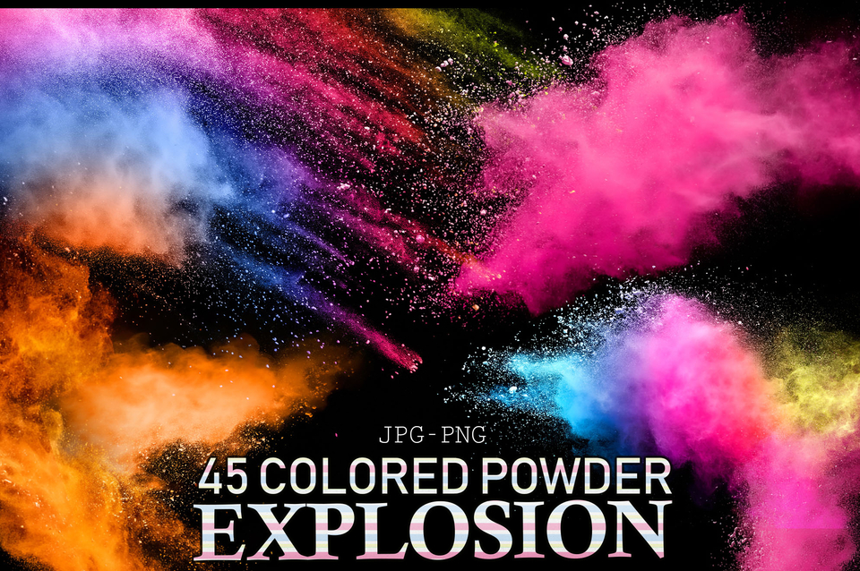 45 Colored Powder Explosion, Holy Powder Texture