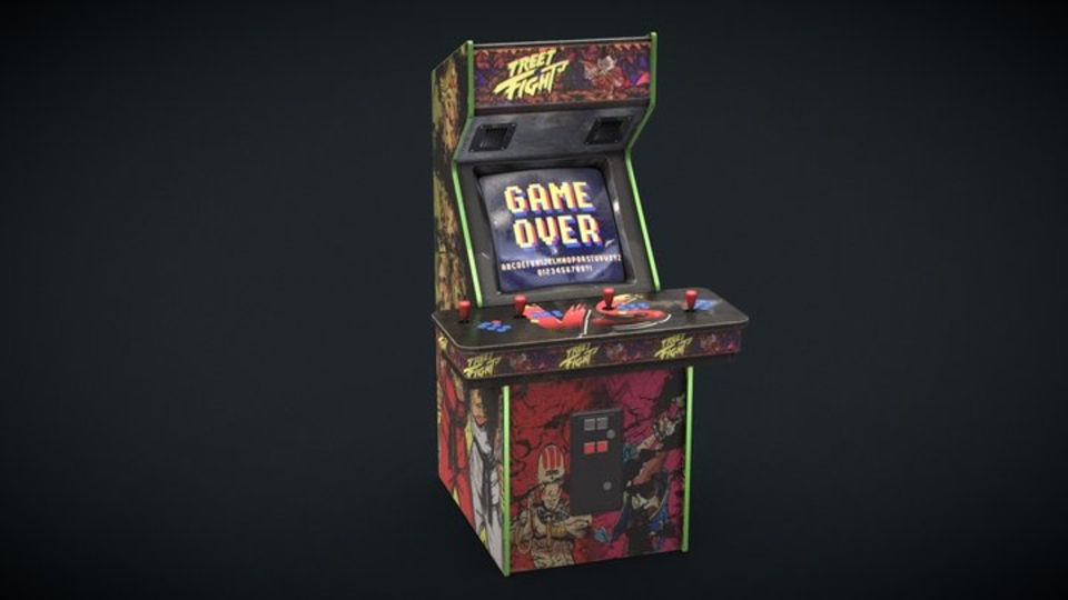 Arcade Game Machine - Game ready props Low-poly