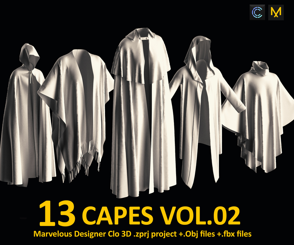 13 3D Cape Models for Male and Female/VOL.02