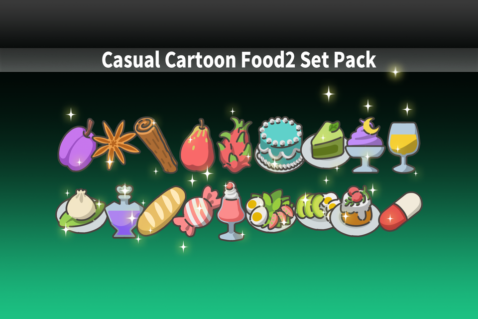 Casual Cartoon Food2 Set Pack