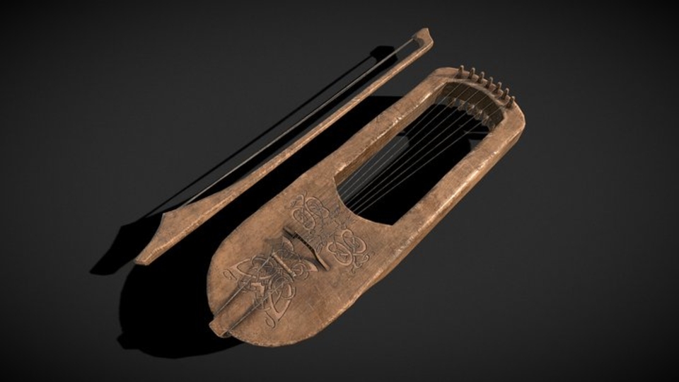 Worn Medieval Lyre 3