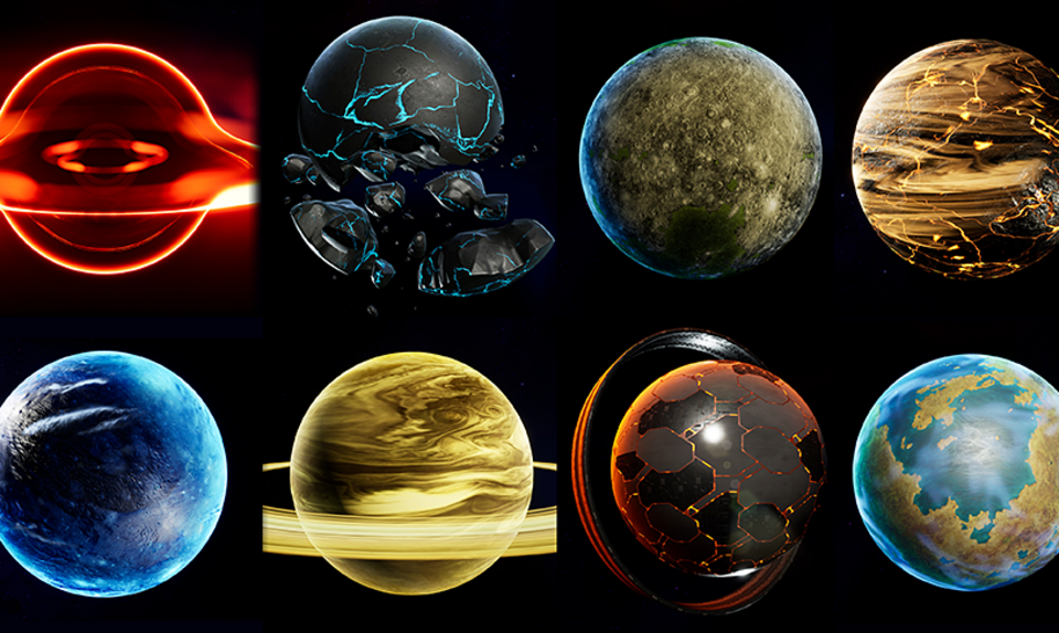 3D Sci-Fi Planets Pack vol 2