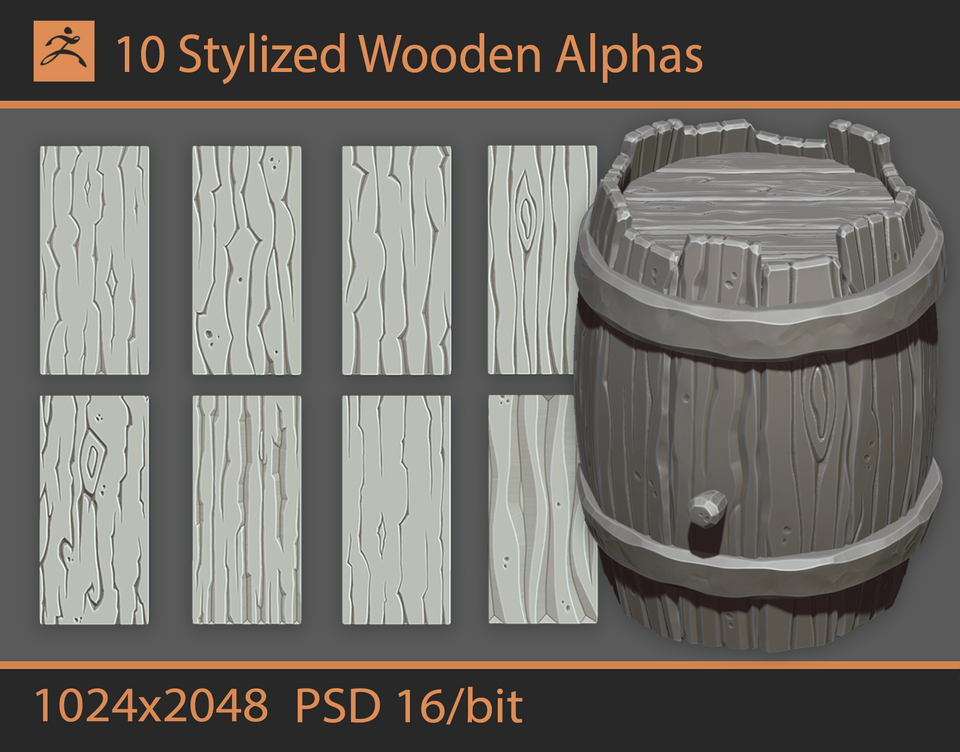 Stylized Wooden Alphas