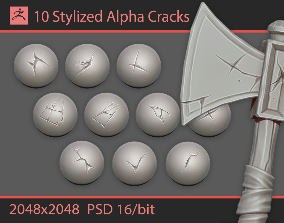 Stylized Cracks Alphas