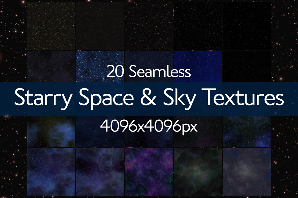 20 Seamless Starry Space and Sky Textures