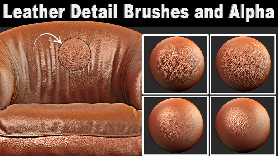 leather Detail Brushes and Alpha