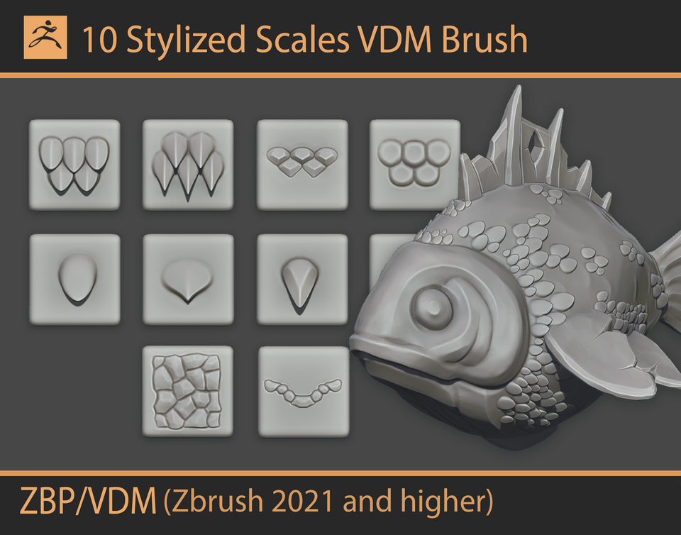 Stylized Scales VDM Brush Stylized Scales VDM Brush