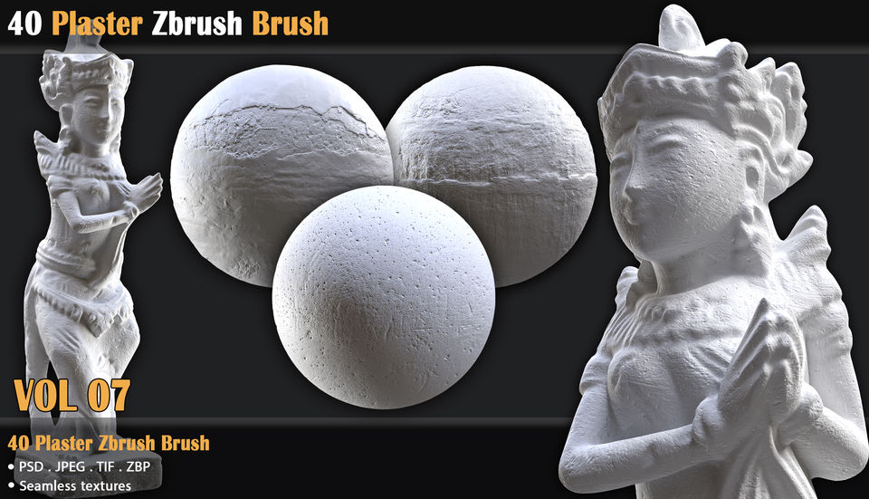 40 Plaster Zbrush Brush
