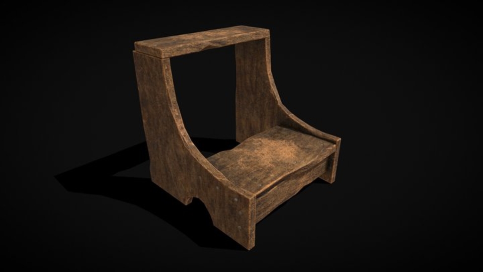 Rustic Medieval Two Step Ladder