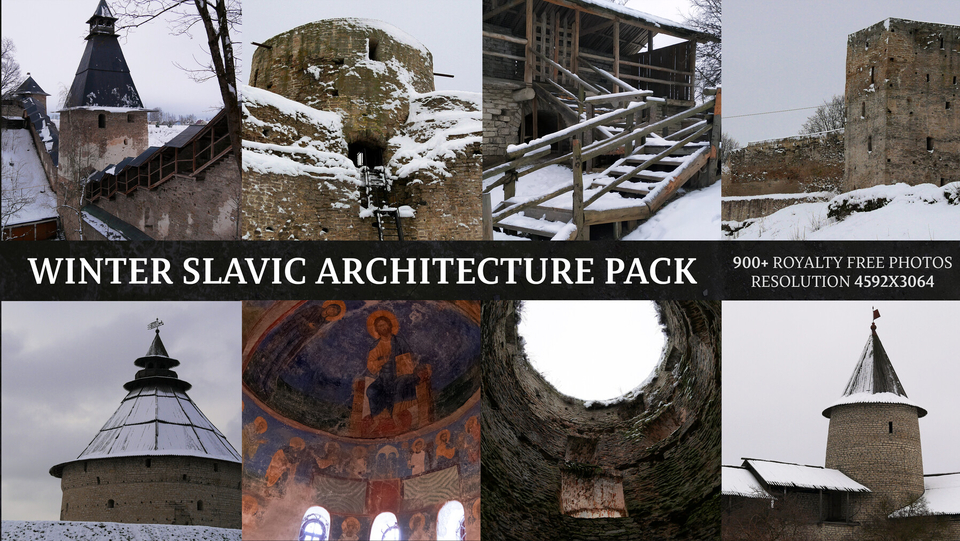 Winter Medieval Slavic Architecture Pack