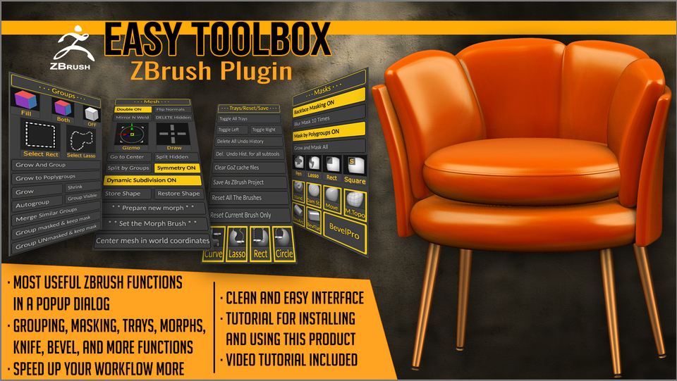 Easy Toolbox ZBrush Plugin
