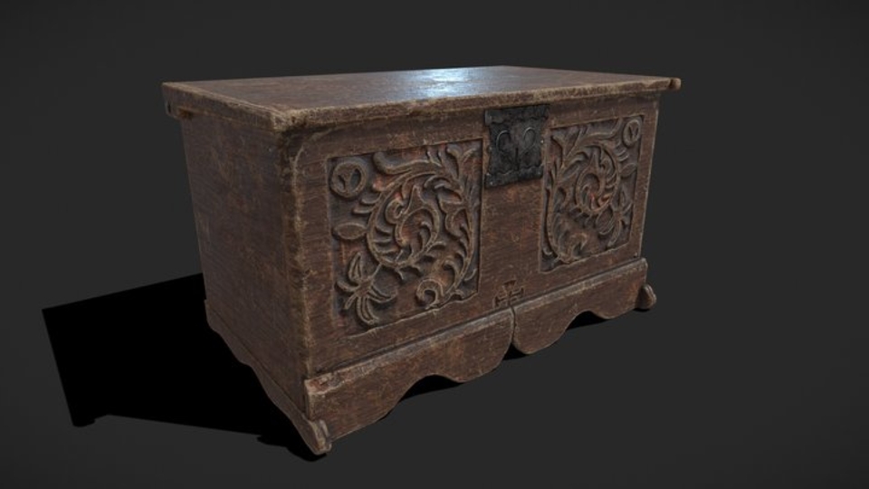 Small Rustic Medieval Wooden Chest
