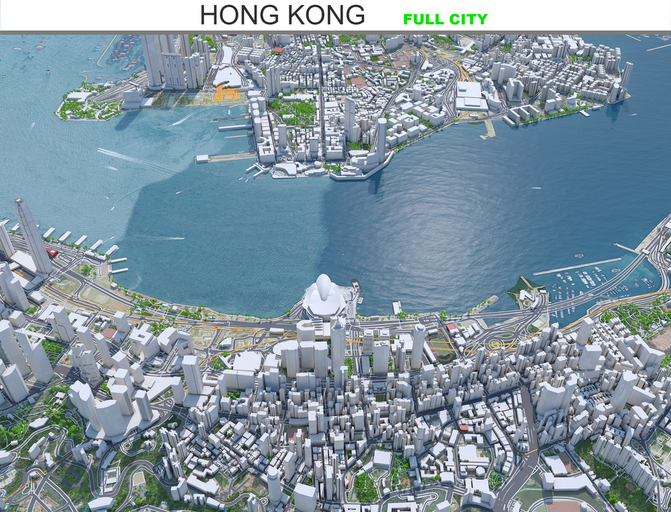 Hong Kong City 3D model 70km