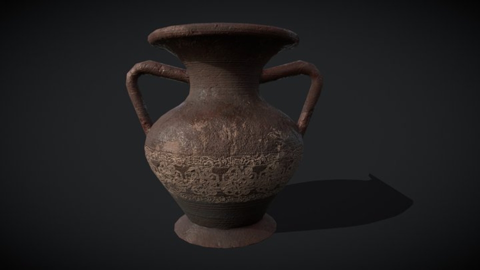 Old Clay Hydria Amphora
