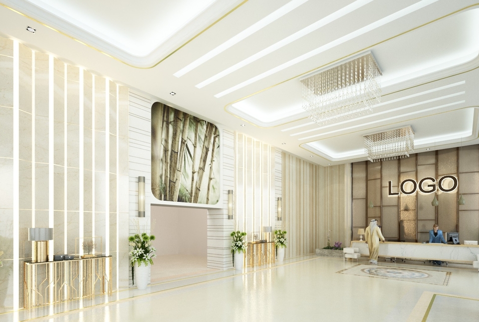 Modern entrance lobby