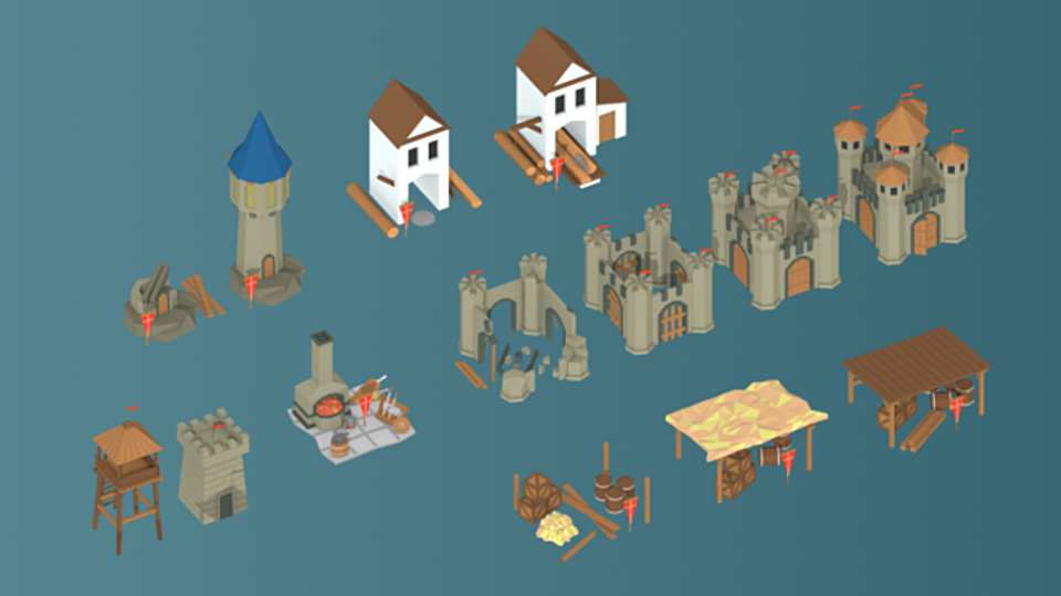 Low Poly Medieval Buildings Part 1