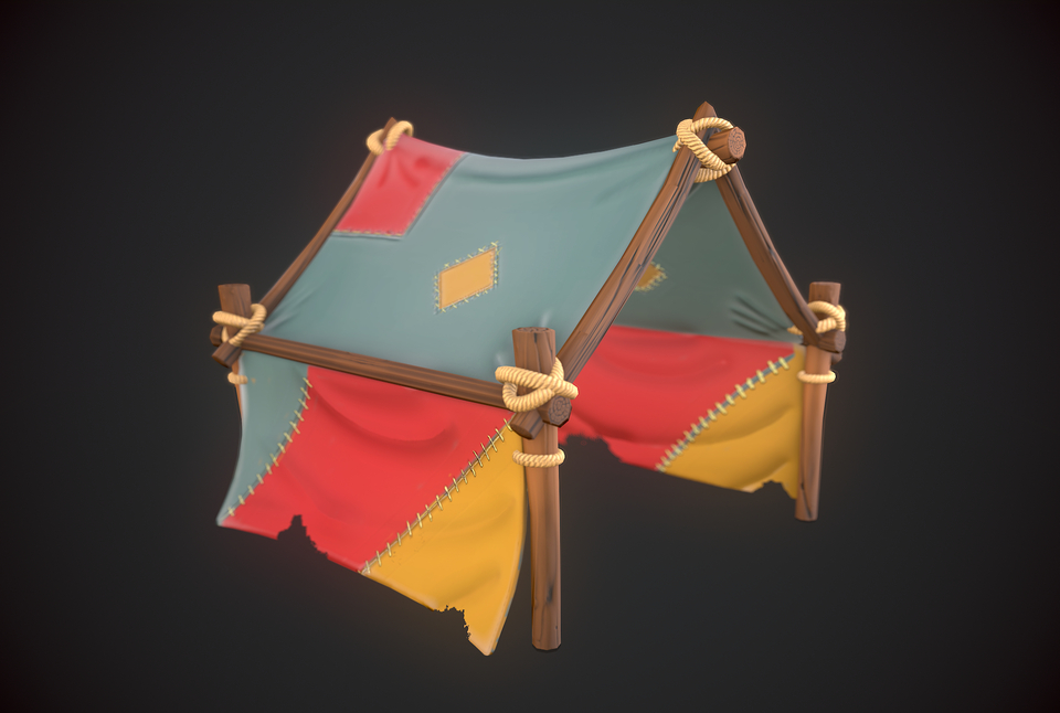 stylized tent