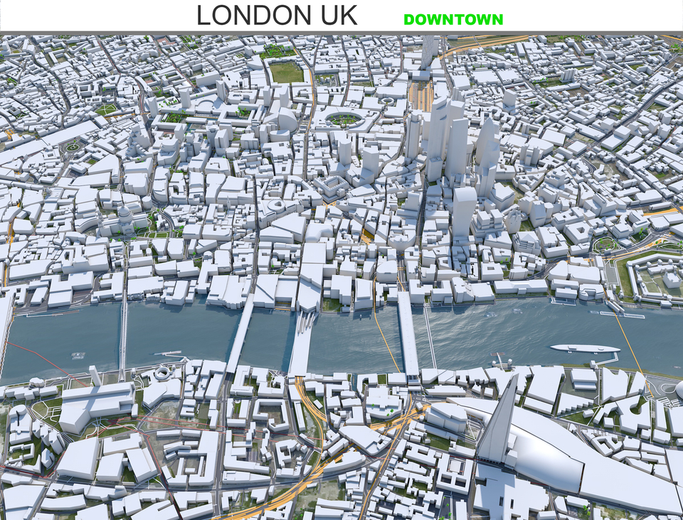London downtown City 3D Model 30km