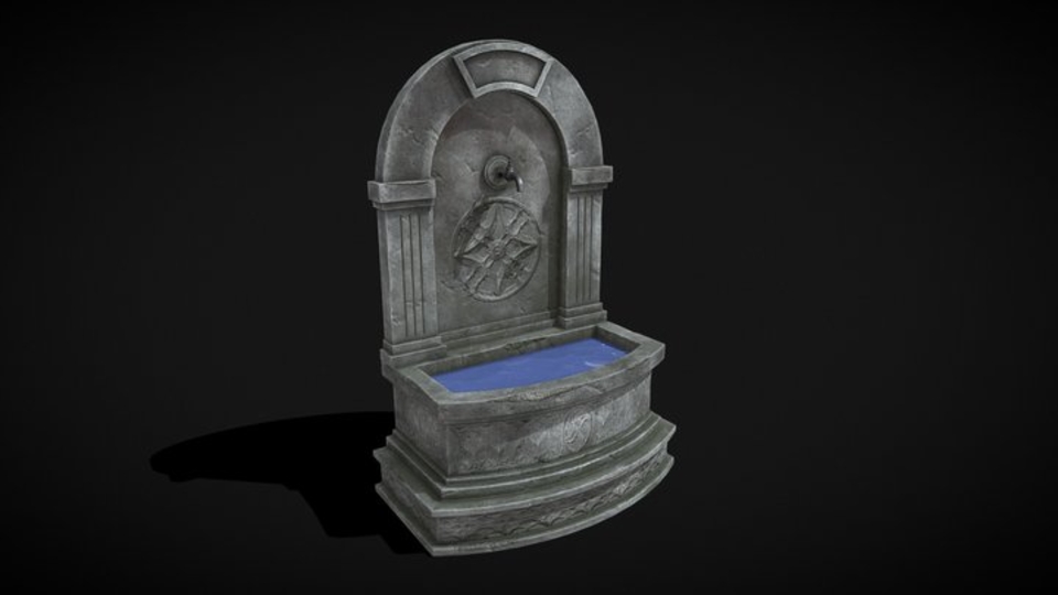 Gothic Wall Water Fountain