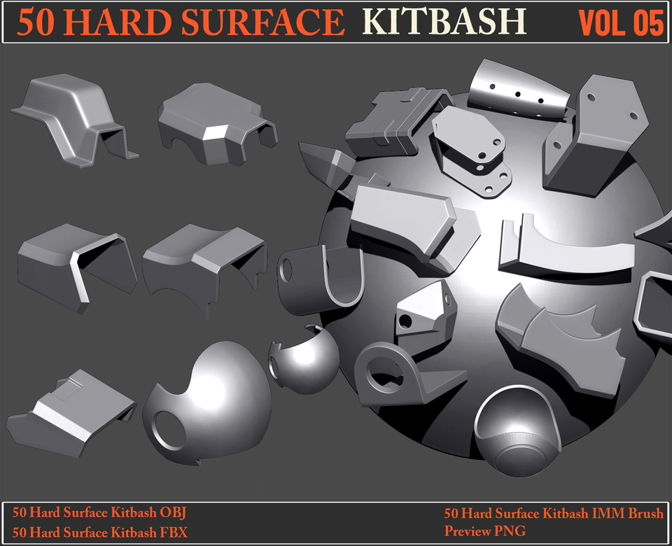 50 Hard Surface KITBASH VOL 05