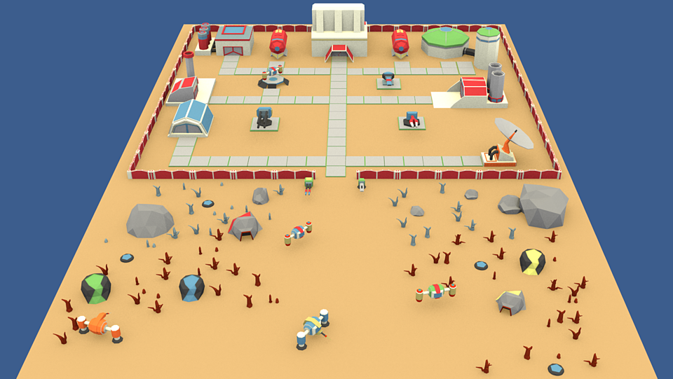 Low Poly Sci Fi Strategy Pack