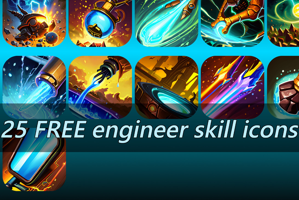 25 FREE engineer skill icons