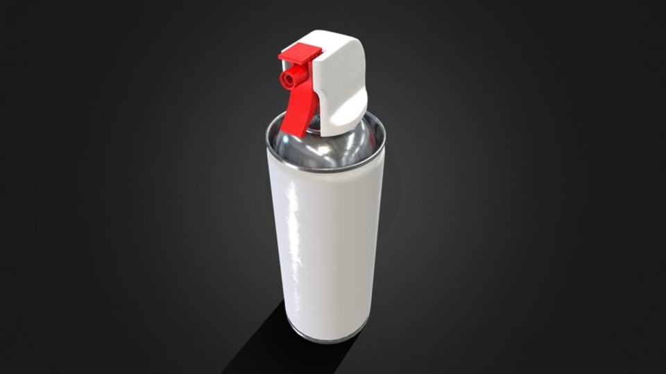 Compressed Air Can V01 - Low Poly