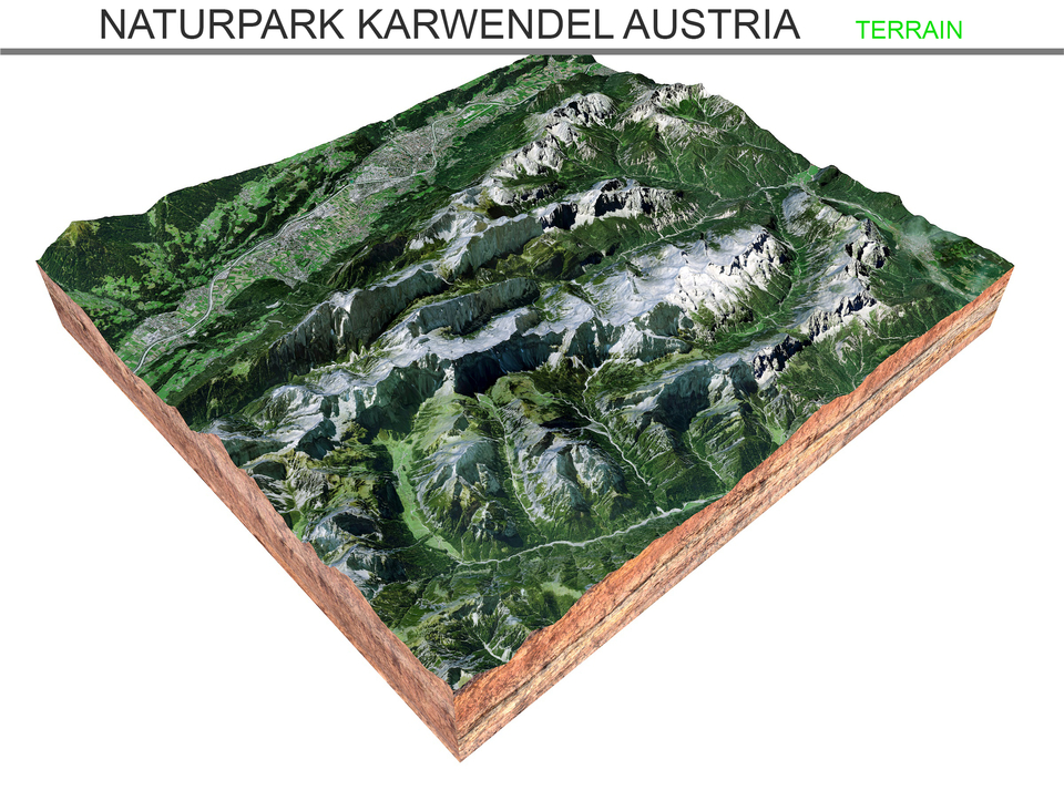 Naturpark Karwendel Austria Terrain 3d model