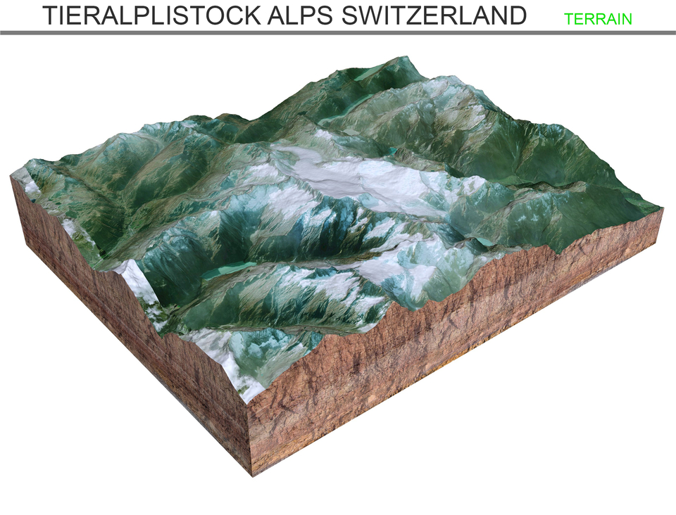 Tieralplistock Alps Switzerland Terrain 3d model