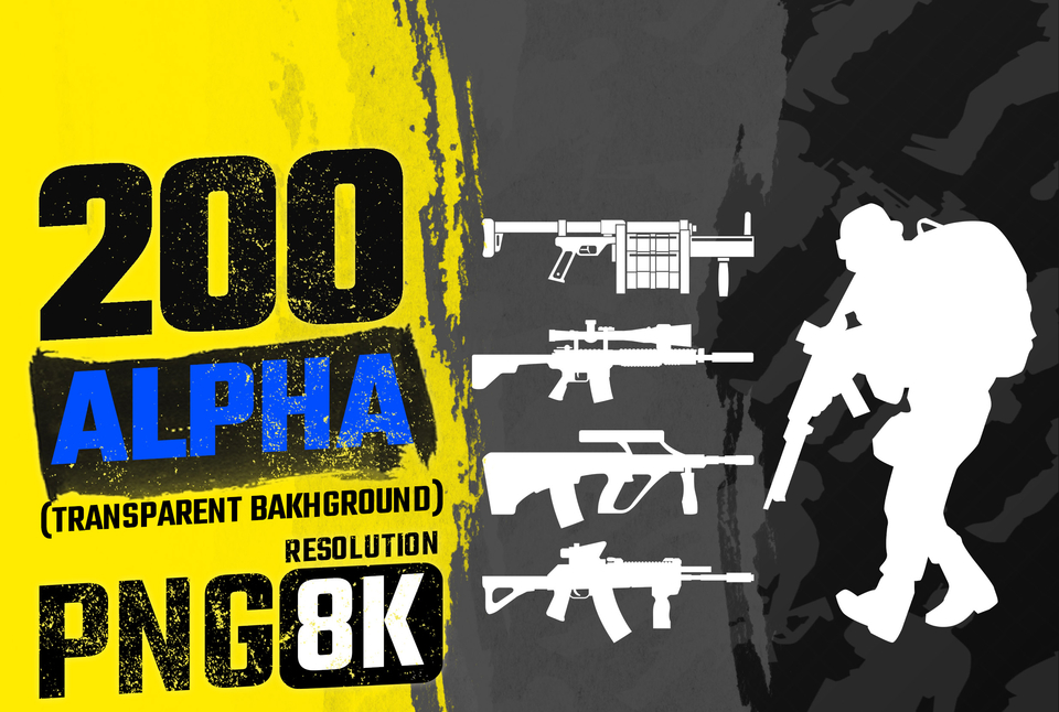 200 GUN ALPHA PNG