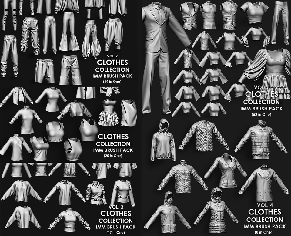 CLOTHES MEGA PACK (5 IN ONE - 111 BRUSHES)