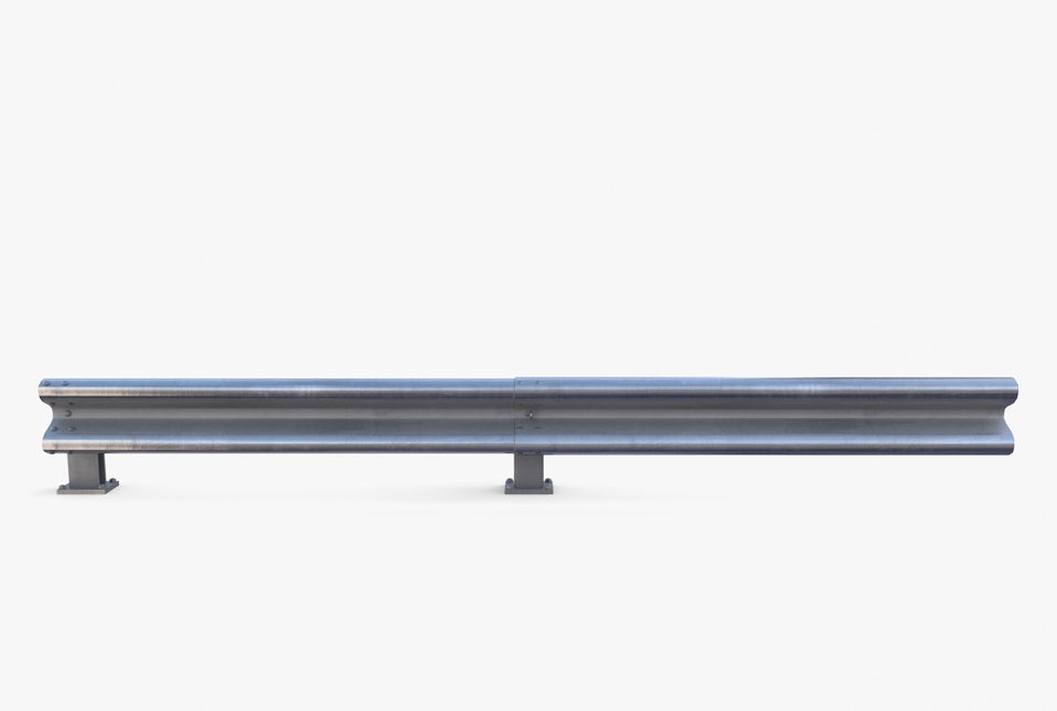 Tileable single sided traffic barrier guardrail V2