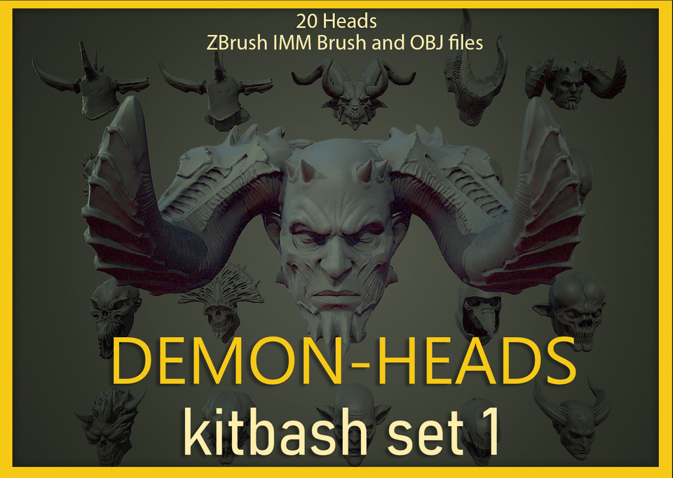 Demon Kitbash Heads VOL. 1