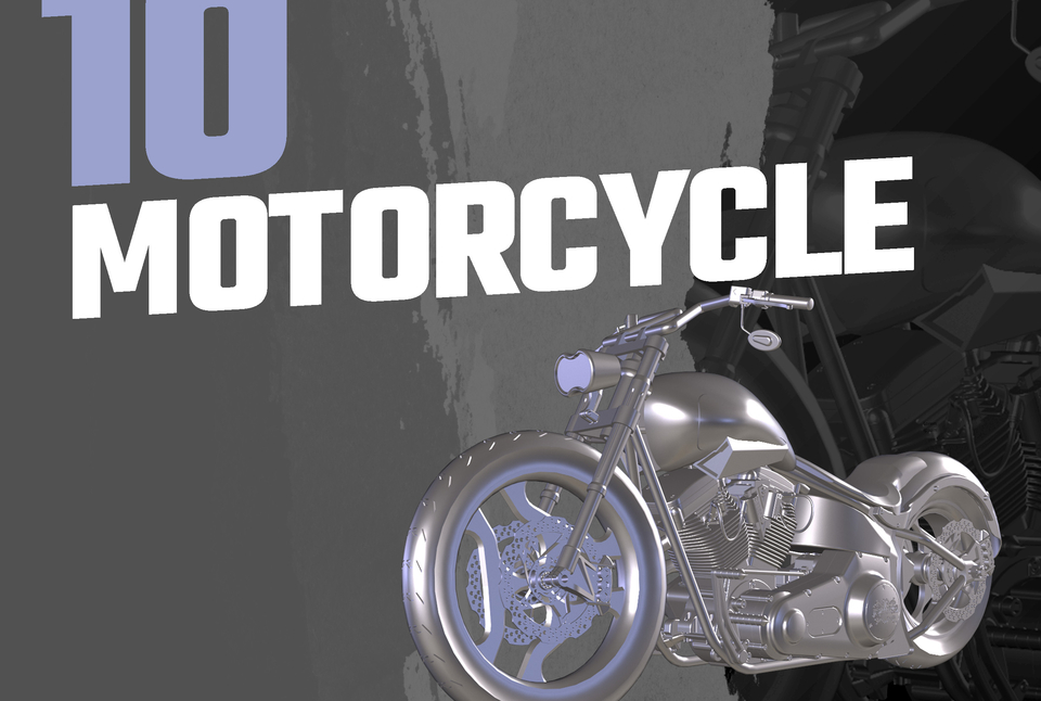 10 motorcycle fbx obj