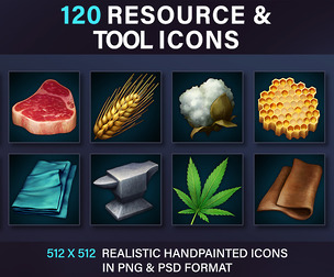 Icons: Crafting, Tools, Foraging, Herbalism