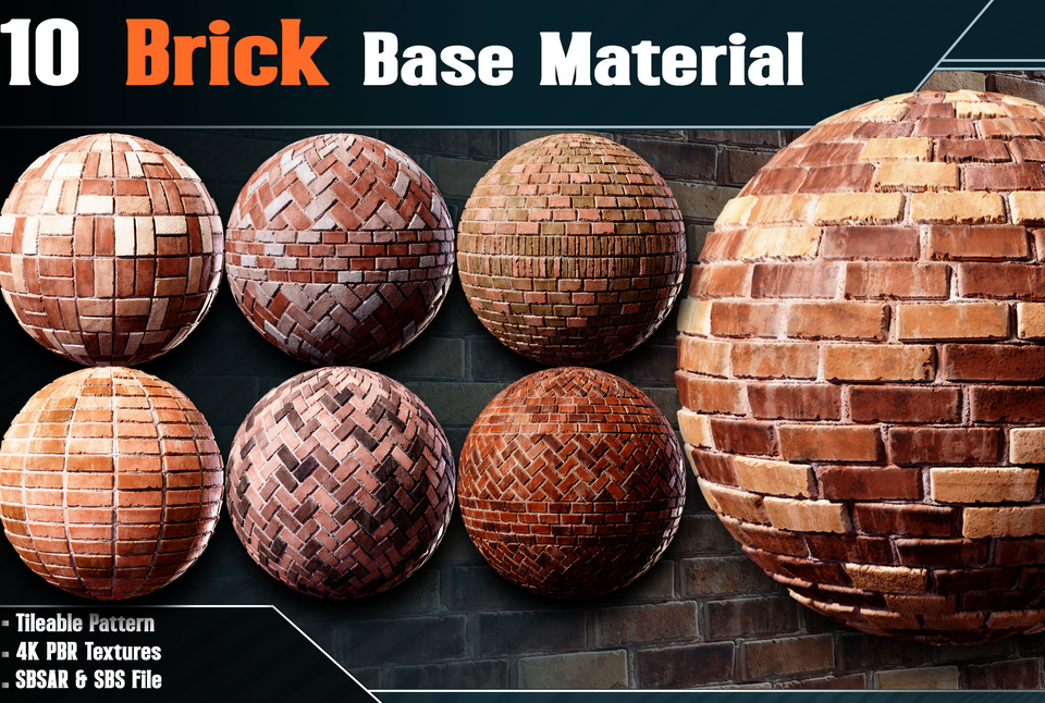 10 Brick Base Material - vol.01