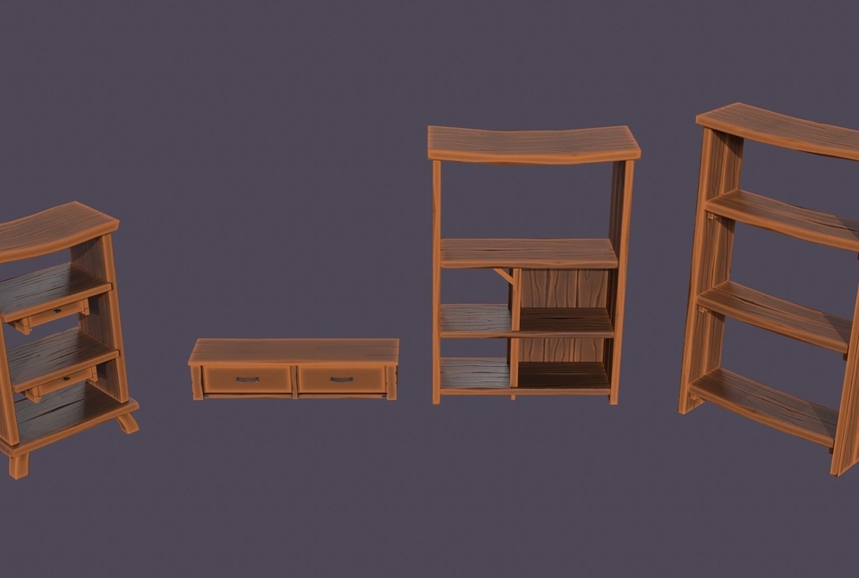 Stylized Medieval Cupboards Pack