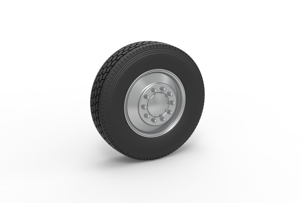 Front custom semi truck wheel Version 2 Scale 1:25